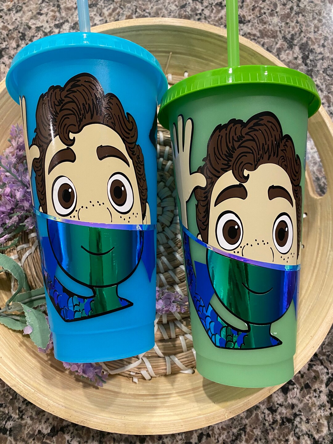 Luca Disney Reusable Color Changing Cold Cup Tumbler Sea Monster Luca ...