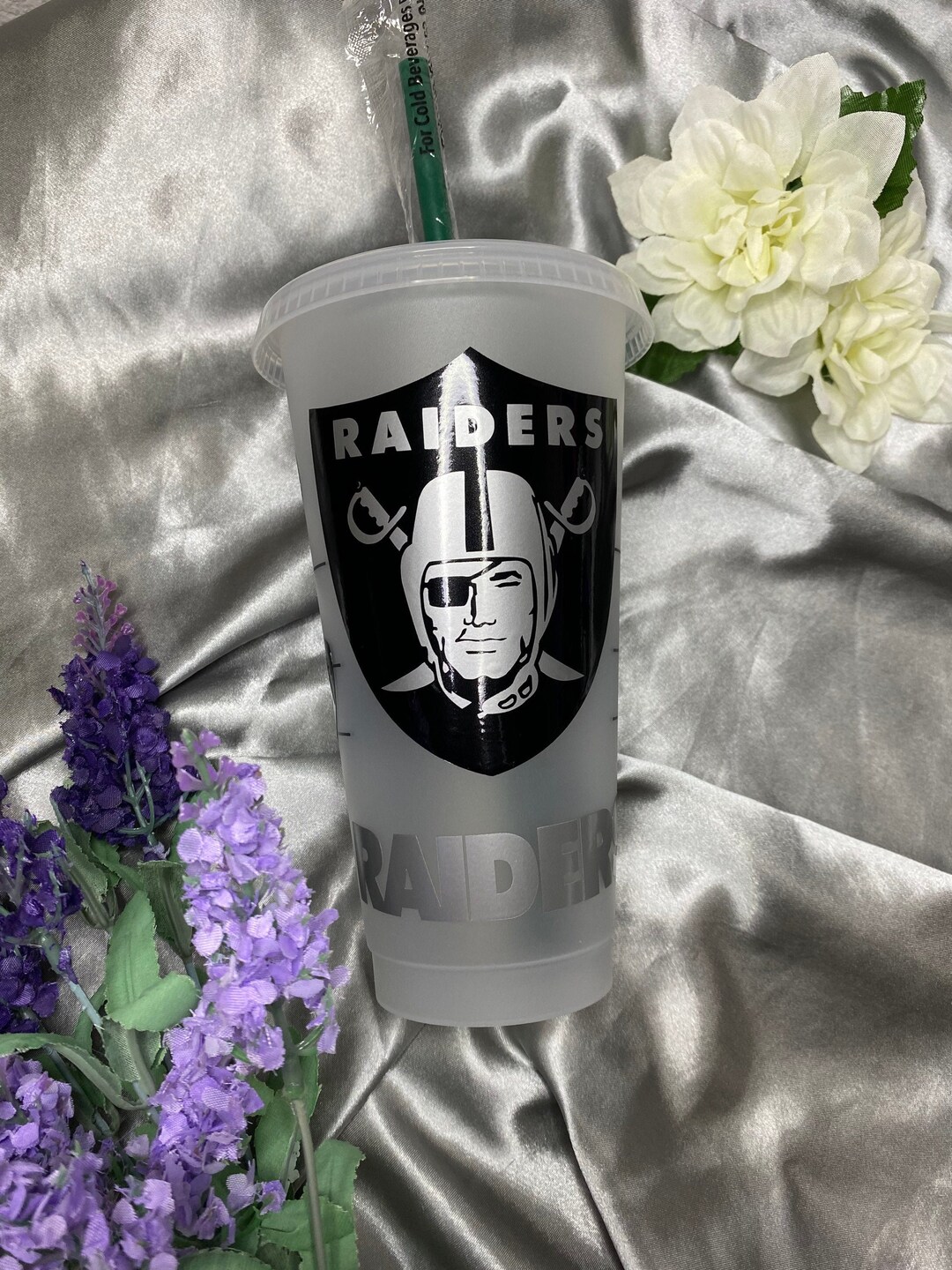 Raiders Starbucks Reusable Cold Cup Tumbler Las Vegas - Etsy