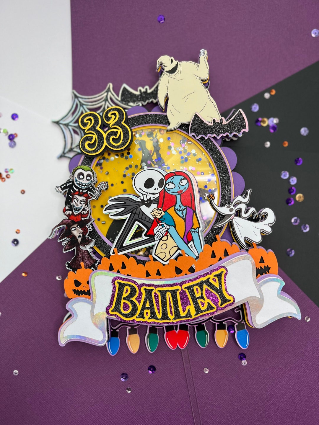 Nightmare Before Christmas Cake Topper NBC Cake Decoration Jack and ...