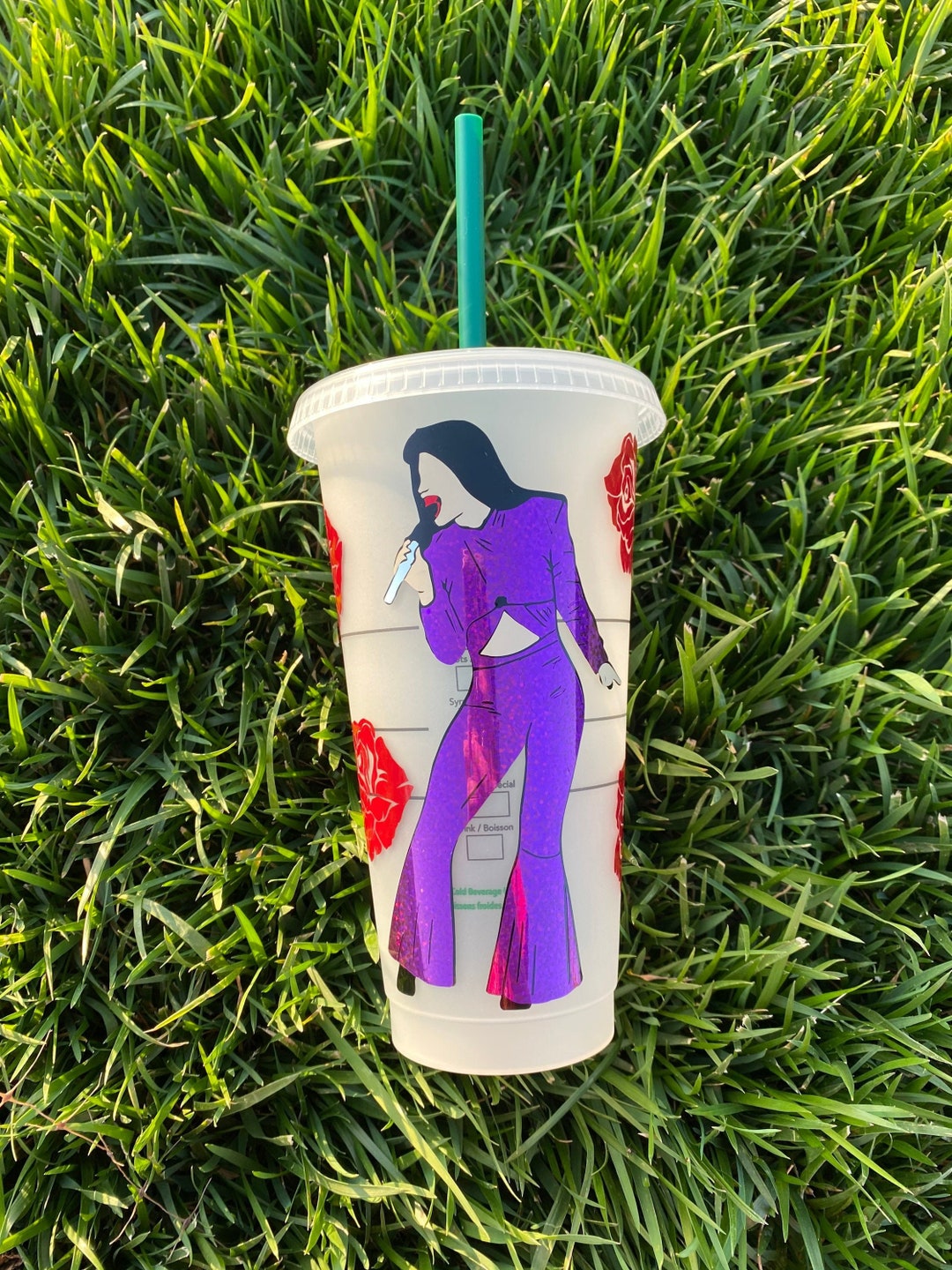 Selena Starbucks Tumbler Reusable Cold Cup Selena Quintanilla Rose Cup ...