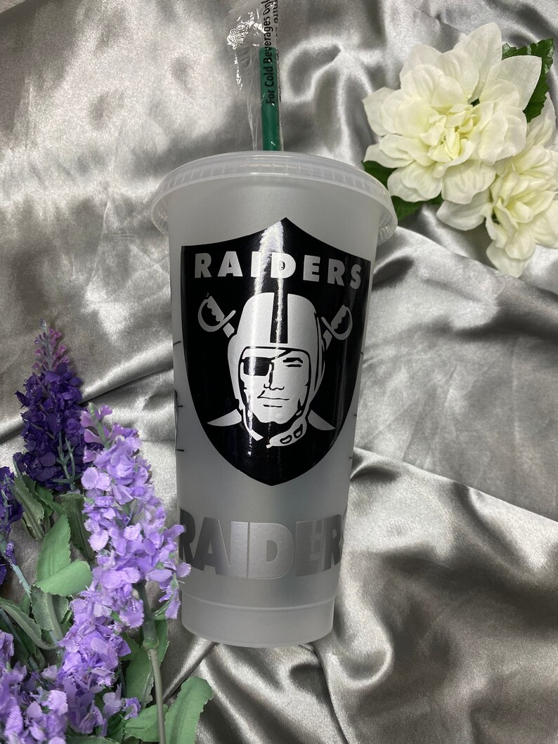 Raiders Starbucks Reusable Cold Cup Tumbler Las Vegas - Etsy