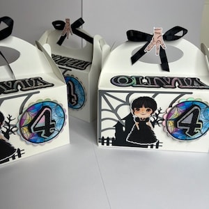 Wednesday Inspired Party Favor Boxes Birthday Party Treat Boxes Goodie ...