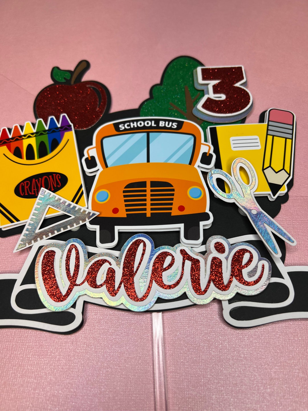 Back to School Theme 3D Cake Topper School is Cool Cake Topper School ...