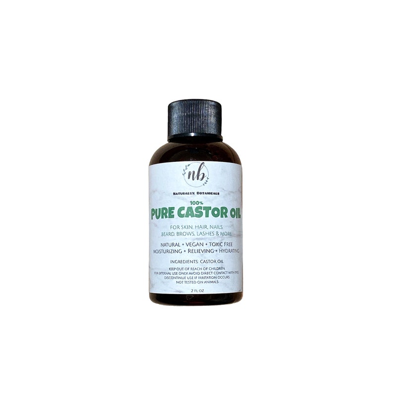 100% Pure Castor Oil Vegan Natural Toxic Free for Skin, Hair, Nails ...