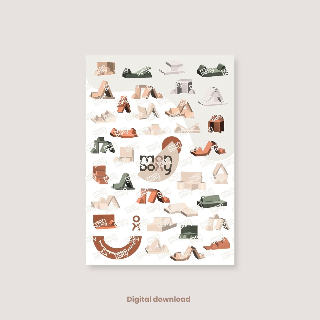 Play Couch Builds Poster Activity Play Mattress Set Builds - Etsy