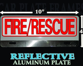 BATTALION CHIEF REFLECTIVE Metal Firefighter Fire License Plate Topper ...