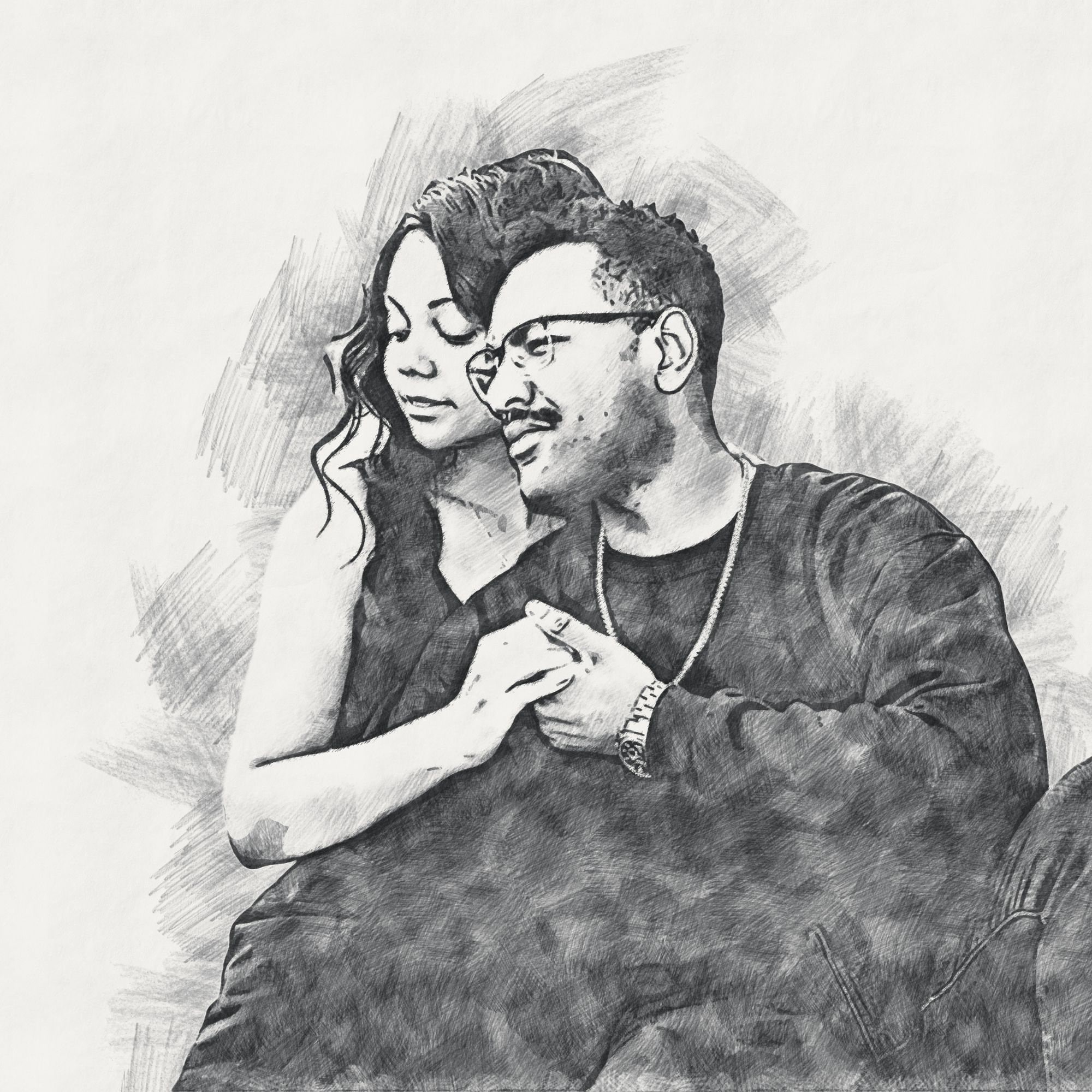 Pencil Sketch Of Love Couples