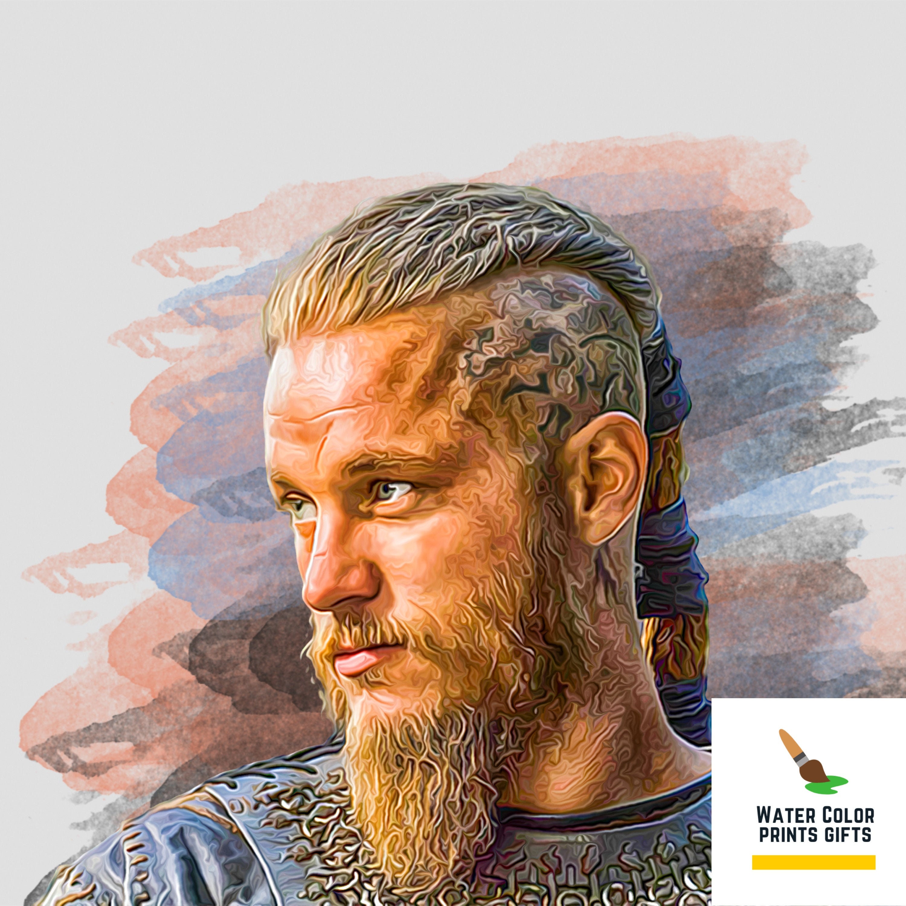 Wikinger Ragnar Lothbrok Valhalla Kunstwerk handgefertigt | Etsy