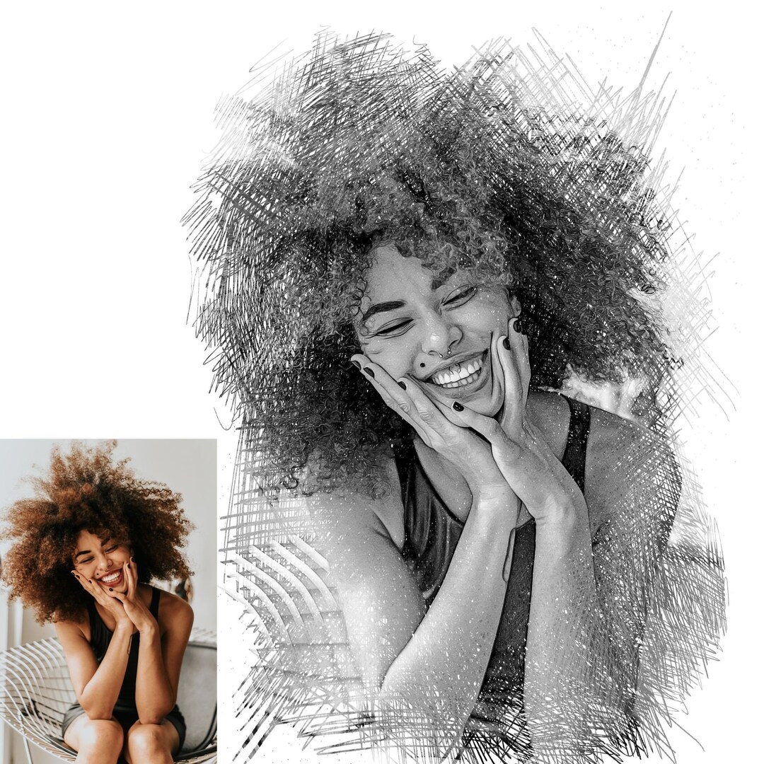 Custom Portrait Sketch From Photo Custom Pencil Drawing Personalized ...