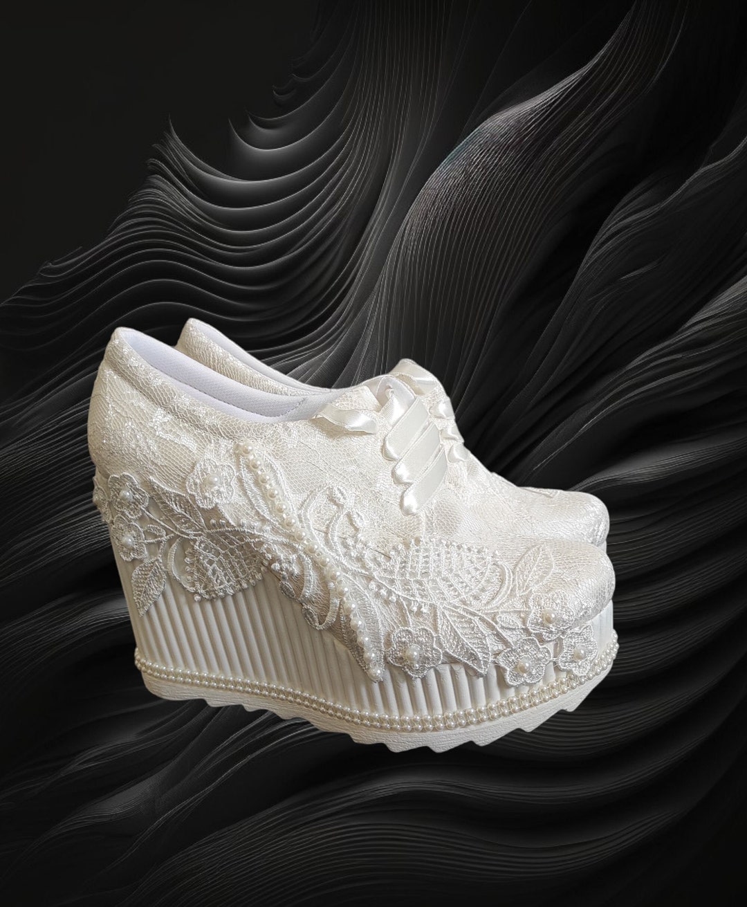 Bridal Sneakers, Bridal Shoe,platform Sneakers, Wedding Shoes, Platform ...