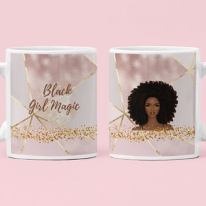 Black Girl Magic Mug, Girl Boss, Natural, Afrocentric - Etsy