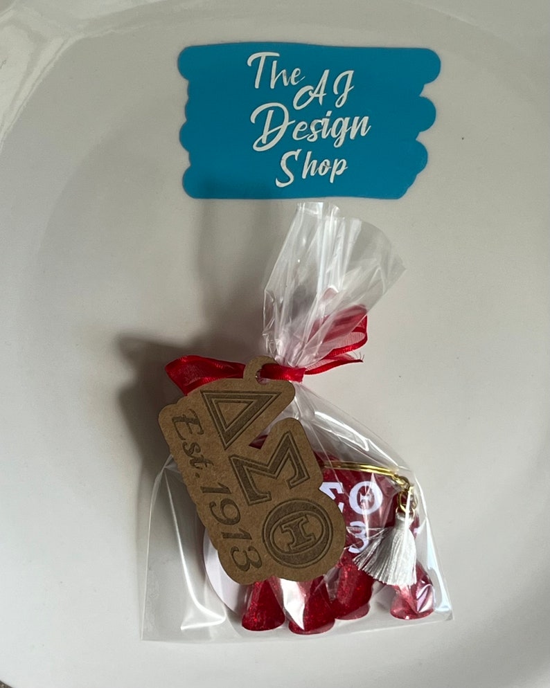 Personalized Laser Engraved Greek Favor Tags, Kraft Cardstock, Set of ...
