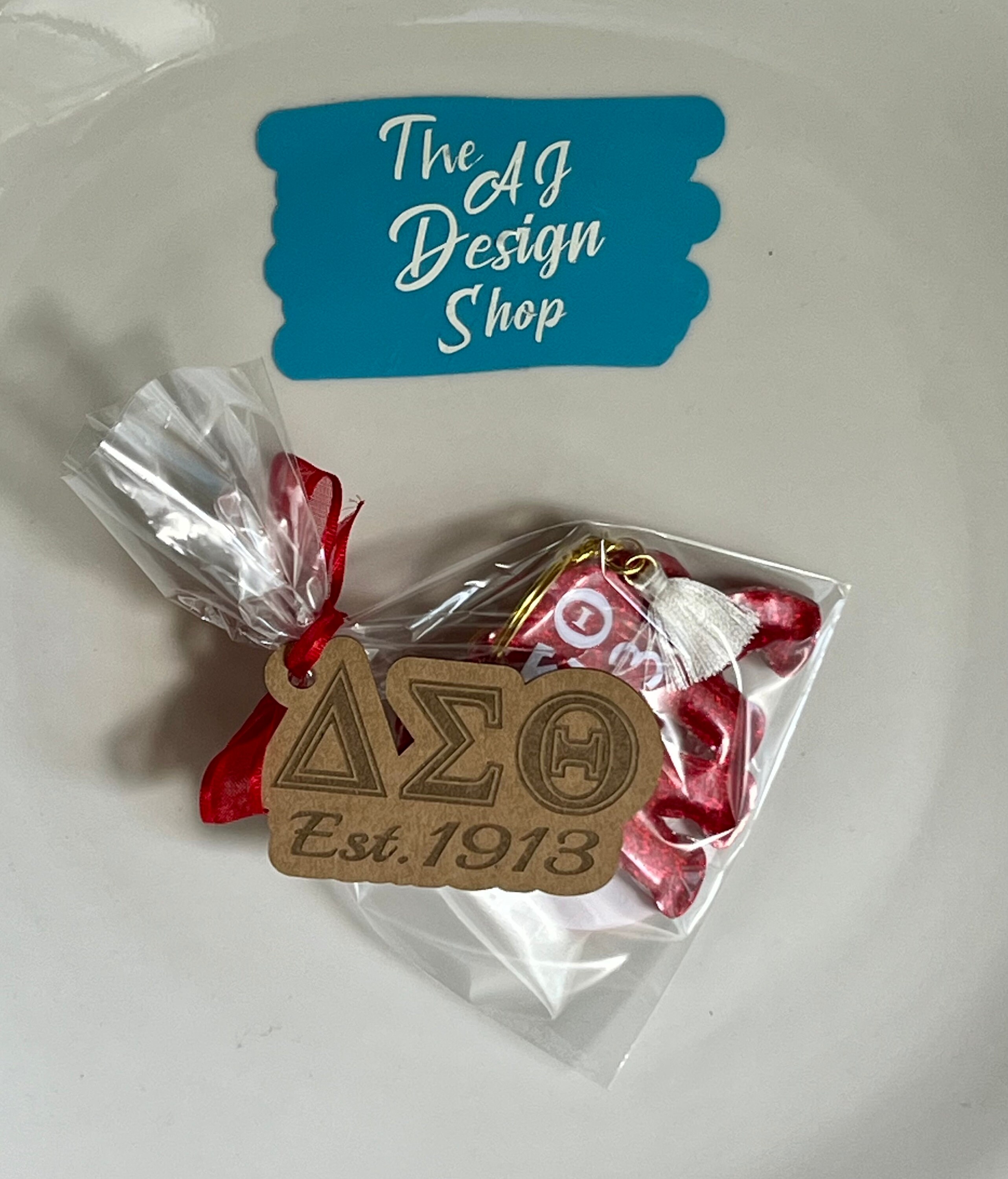 Personalized Laser Engraved Greek Favor Tags, Kraft Cardstock, Set of ...