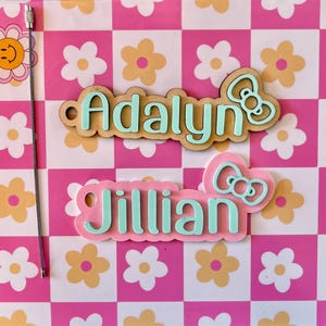 3d Backpack Name Tag, Diaper Bag Tag, Dance Bag Name Tag, Personalized ...