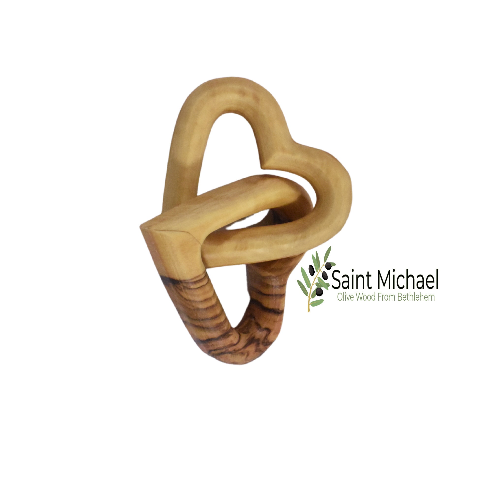 AMAZING Wooden Interlocking Hearts Olive Wood Connected - Etsy