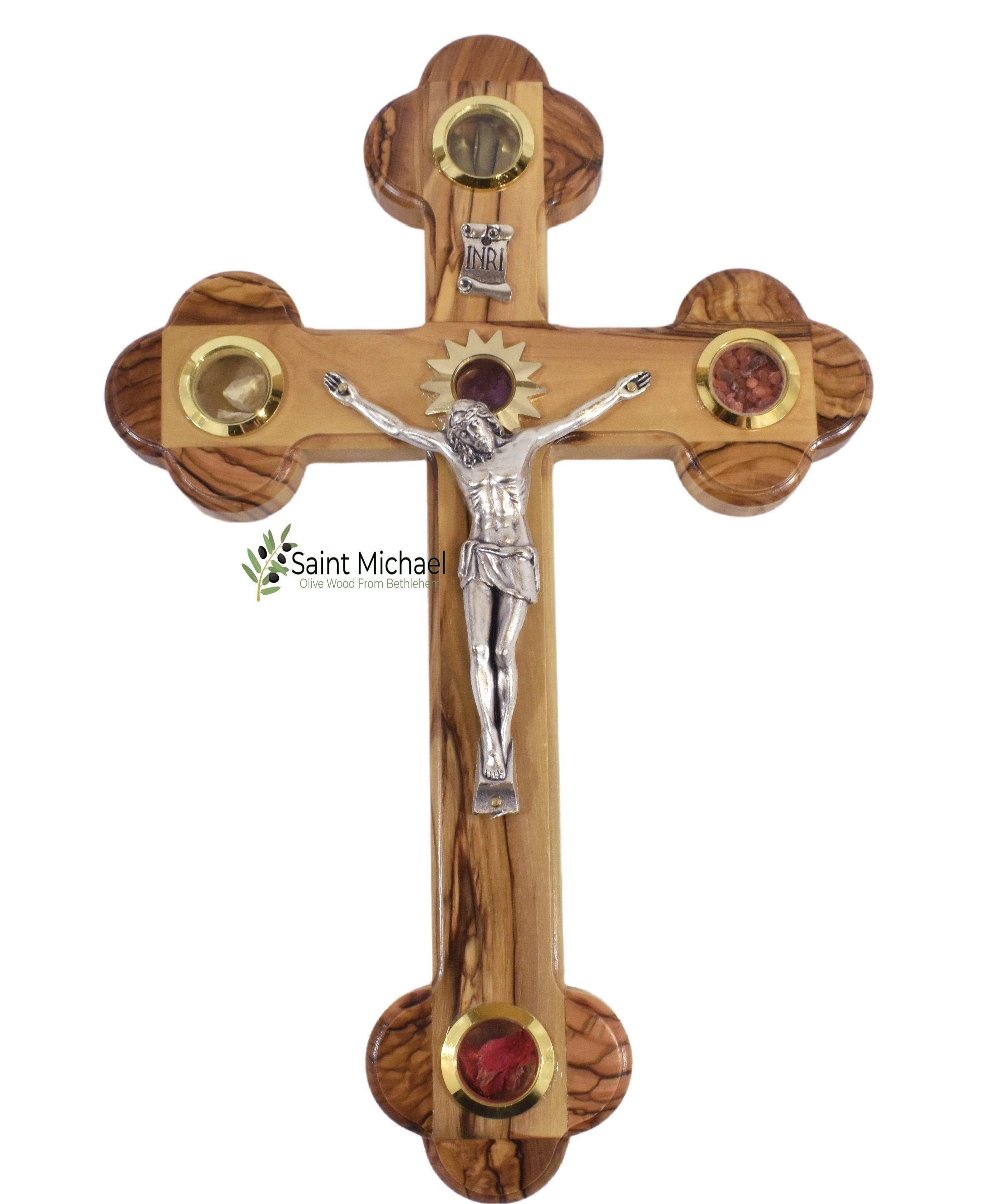 11 Inch Wooden Wall Cross Crucifix Wall Hanging Holy Land | Etsy