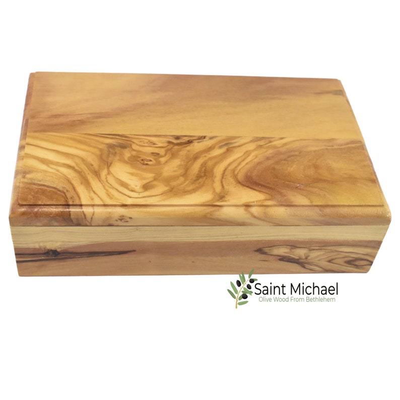 Hand Carved Olive Wood Box: Holy Land Keepsake, Jewelry, Rosary Storage ...