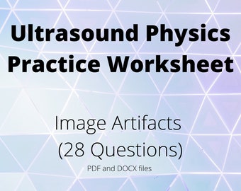 Sonographer: Ultrasound Physics Practice Worksheet 9 - Etsy