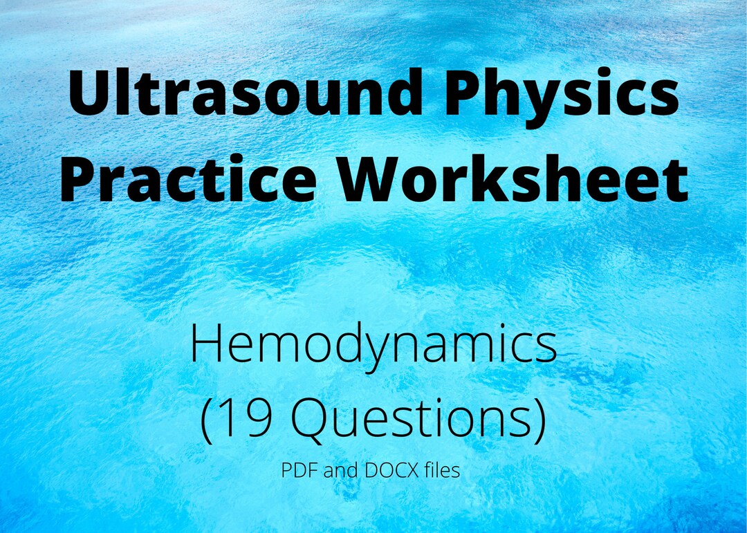Sonographer: Ultrasound Physics Practice Worksheet 6 - Etsy