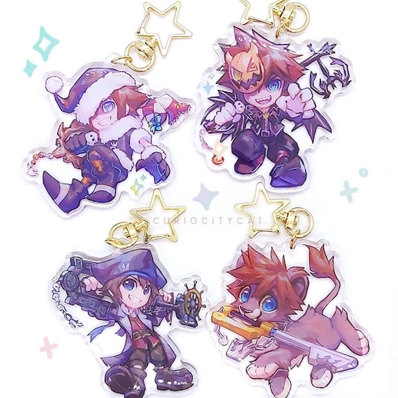 Sora Forms Kingdom Hearts Double-sided 7 Cm Acrylic Keychain - Etsy