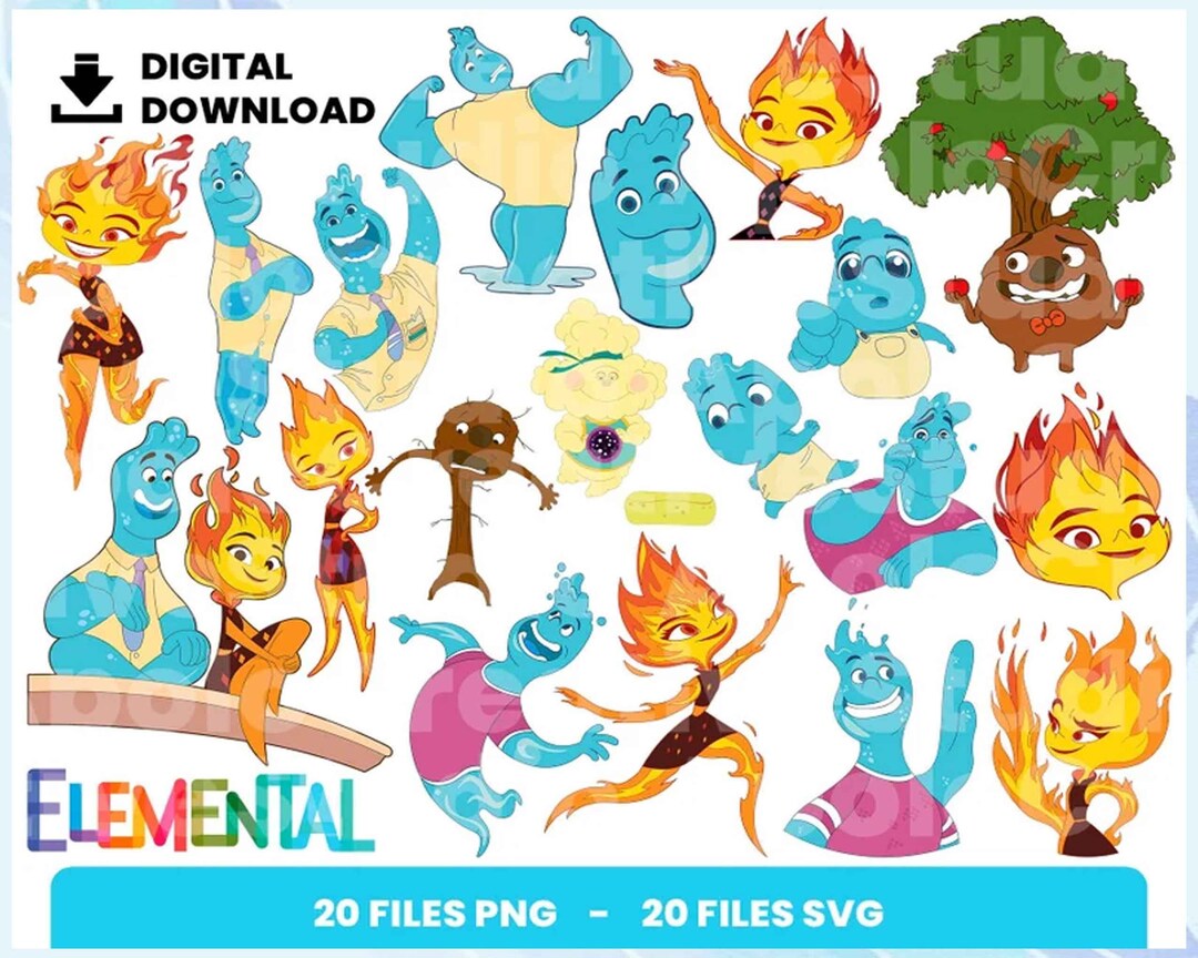 Elemental PNG, Elemental SVG Bundle, Elemental Clipart, Elemental Font ...
