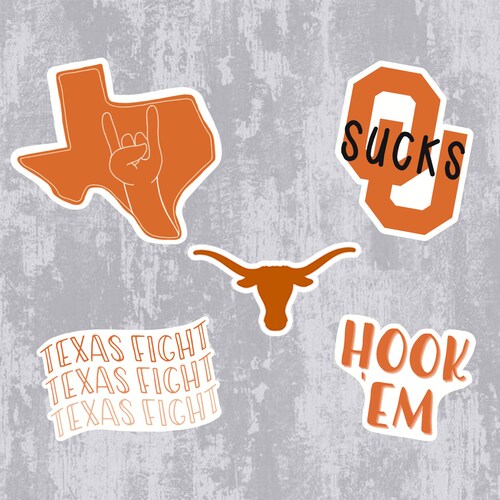 Texas Longhorn Stickers - Etsy