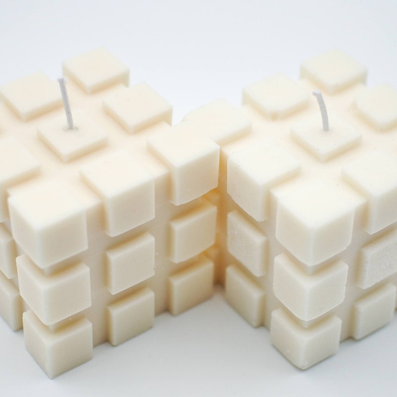 Rubik's Cube Candle - Etsy
