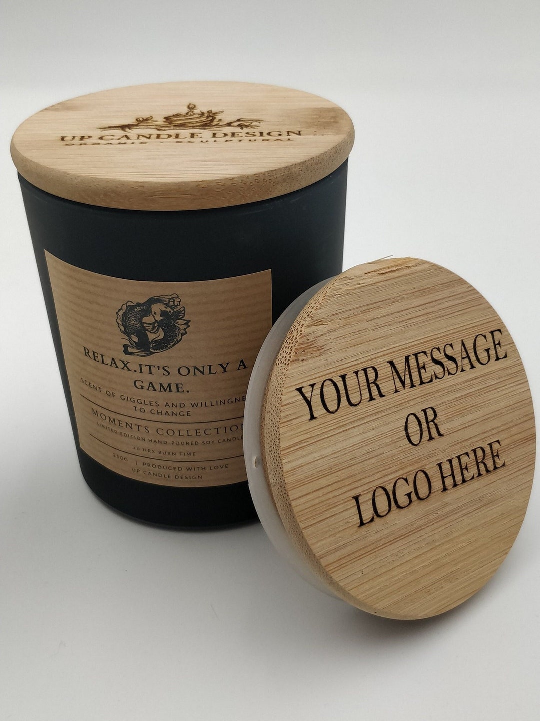 Personalized Engraved Candle Engrave Your Message or Logo With a Laser ...