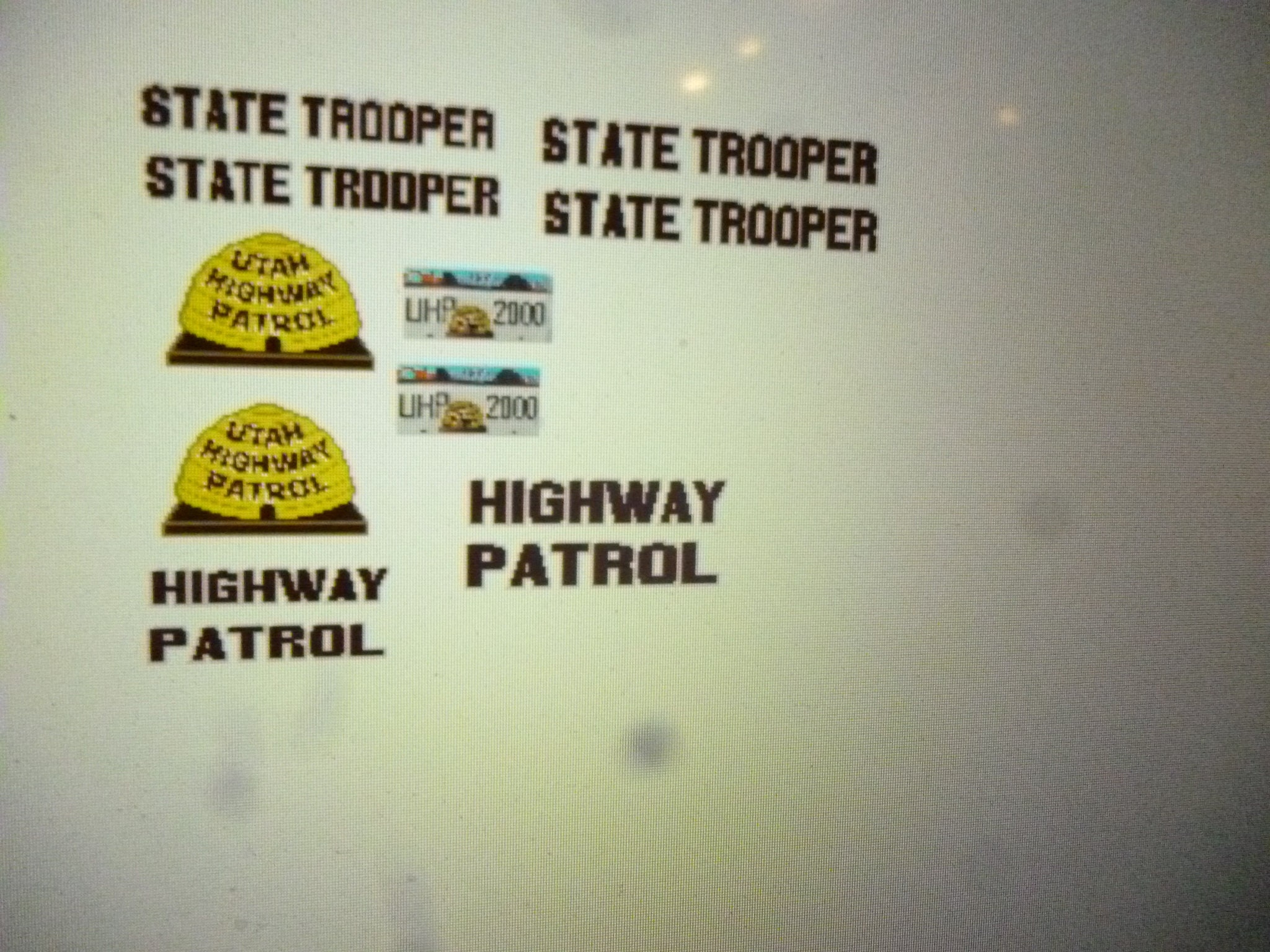Utah Highway Patrol State Trooper Car Decals | Etsy
