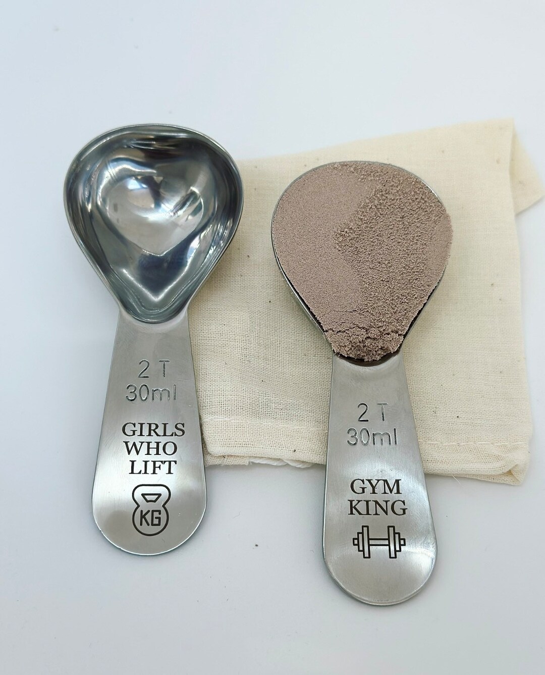 PERSONALISED PROTEIN POWDER Measuring Scoop | Gym | Fitness | Stainless ...