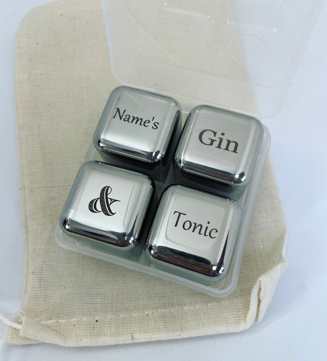 PERSONALISED GIN & Tonic Ice Cubes | Gin Stones | Whiskey Stones ...