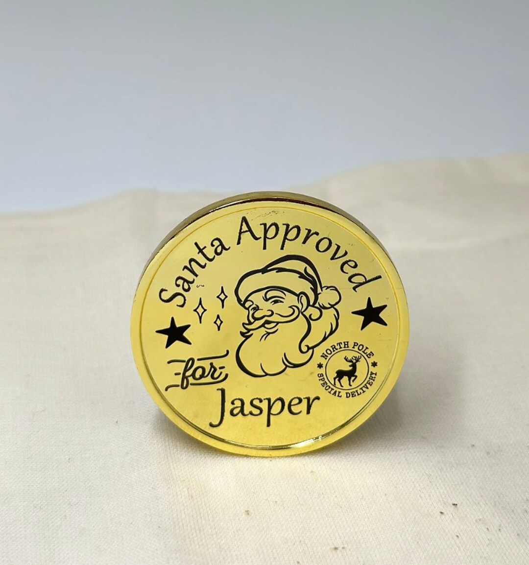 SANTA PERSONALISED COMMEMORATIVE Gold Christmas Coin | Santa |christmas ...