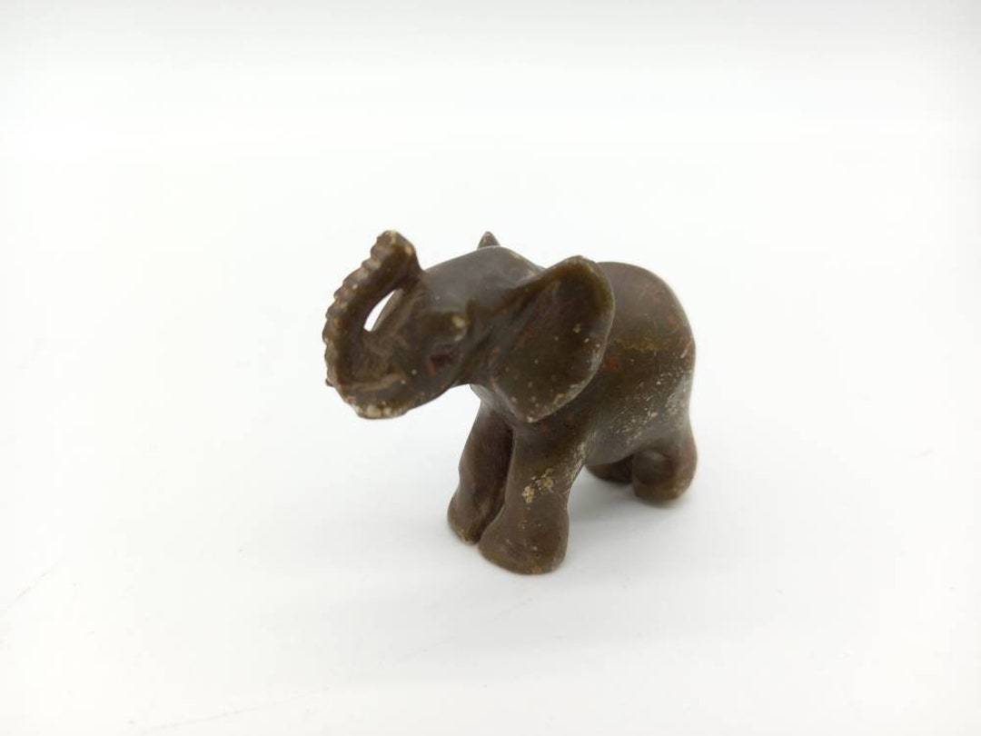 Vintage Miniature Soap Stone Elephant - Etsy
