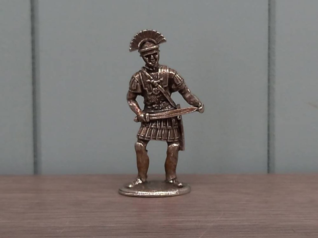 Vintage Toy Pewter Figurine Period, Warrior, Westair - Etsy