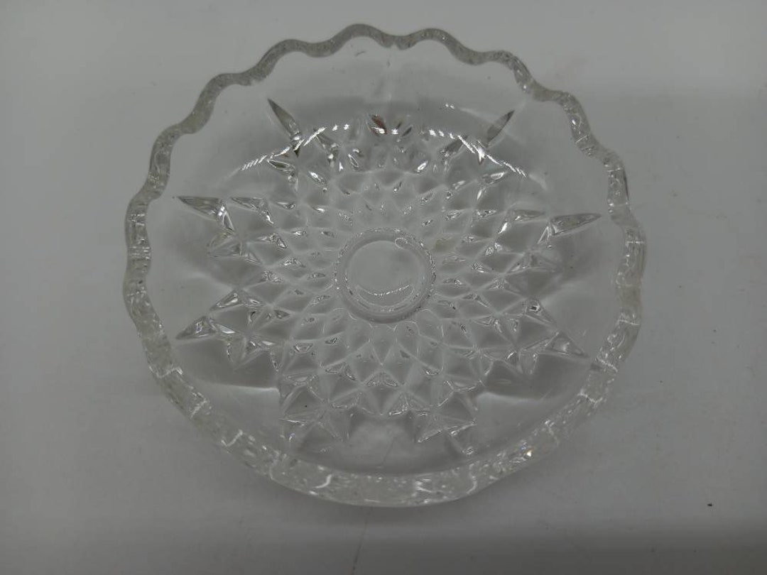 Crystal Pin Dish 9cm Diameter Vintage Piece. - Etsy