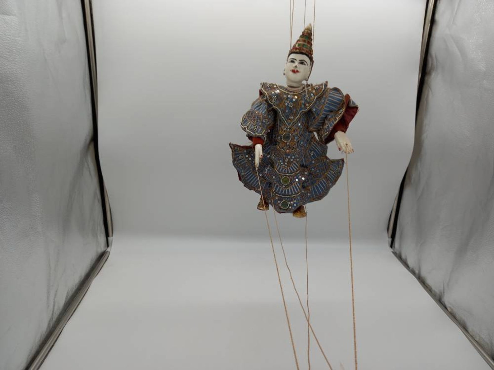 Vintage Chinese Puppet on Strings. Porcelain Face. Wooden - Etsy