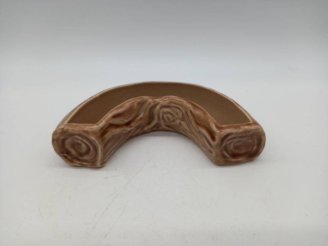 Wade Brown Posy Planter Log. Vintage Ceramic Piece. - Etsy
