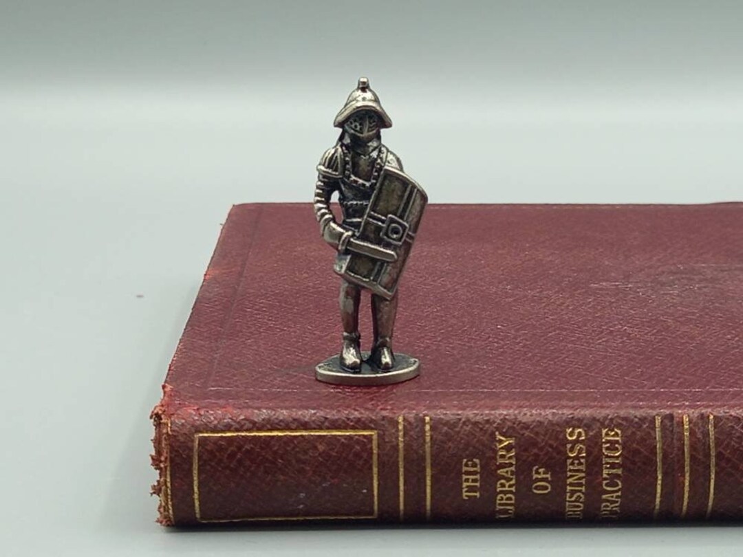 Vintage Pewter Soldier Figurine. Medieval Period, Ancient Warrior ...