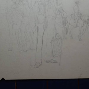 11th Hussars 1854, Pencil Drawing by David Hutcheson 1972, Vintage ...