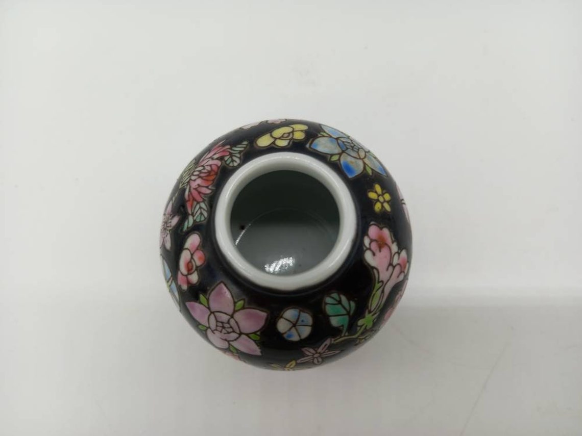 Vintage Large Ginger Jar Without Lid Black Patterned - Etsy UK