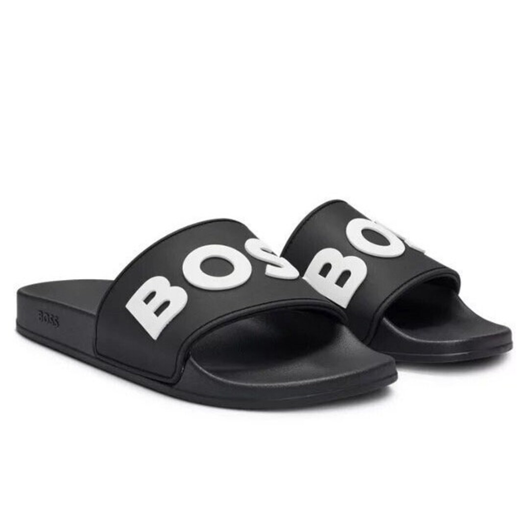 HOGO BOSS Italian-made Slides With Raised Logo. - Etsy