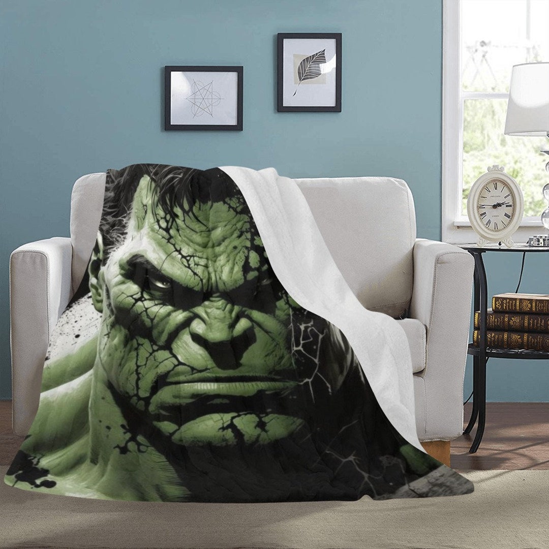 HUGE BEST PRICE Hulk Blanket Fleece Travelling Avengers Super Hero ...