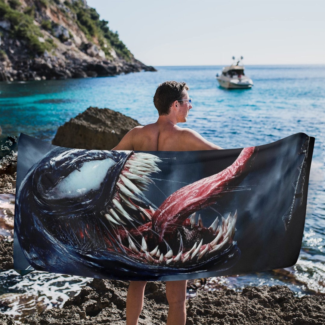HUGE BEST PRICE Venom Beach Towel Cotton Camping Summer Birthday Gifts ...