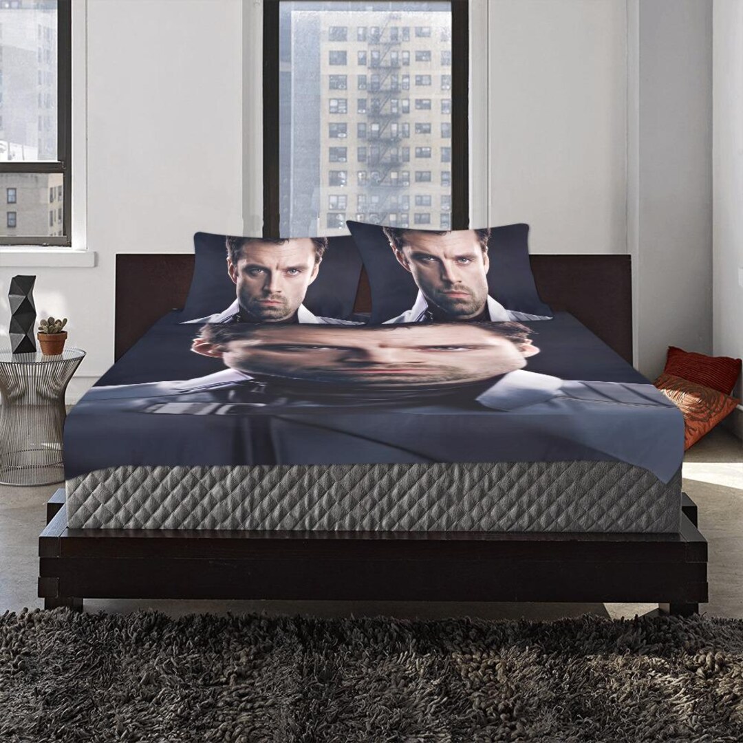 Sebastian Stan Bedding Set Pillow Cases Duvet Cover Birthday Gifts ...