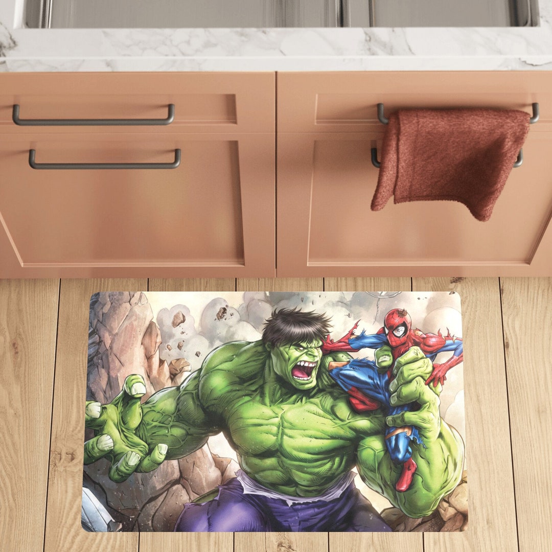Hulk Kitchen Mat Rubber Material Super Hero Birthday Gifts Anniversary ...