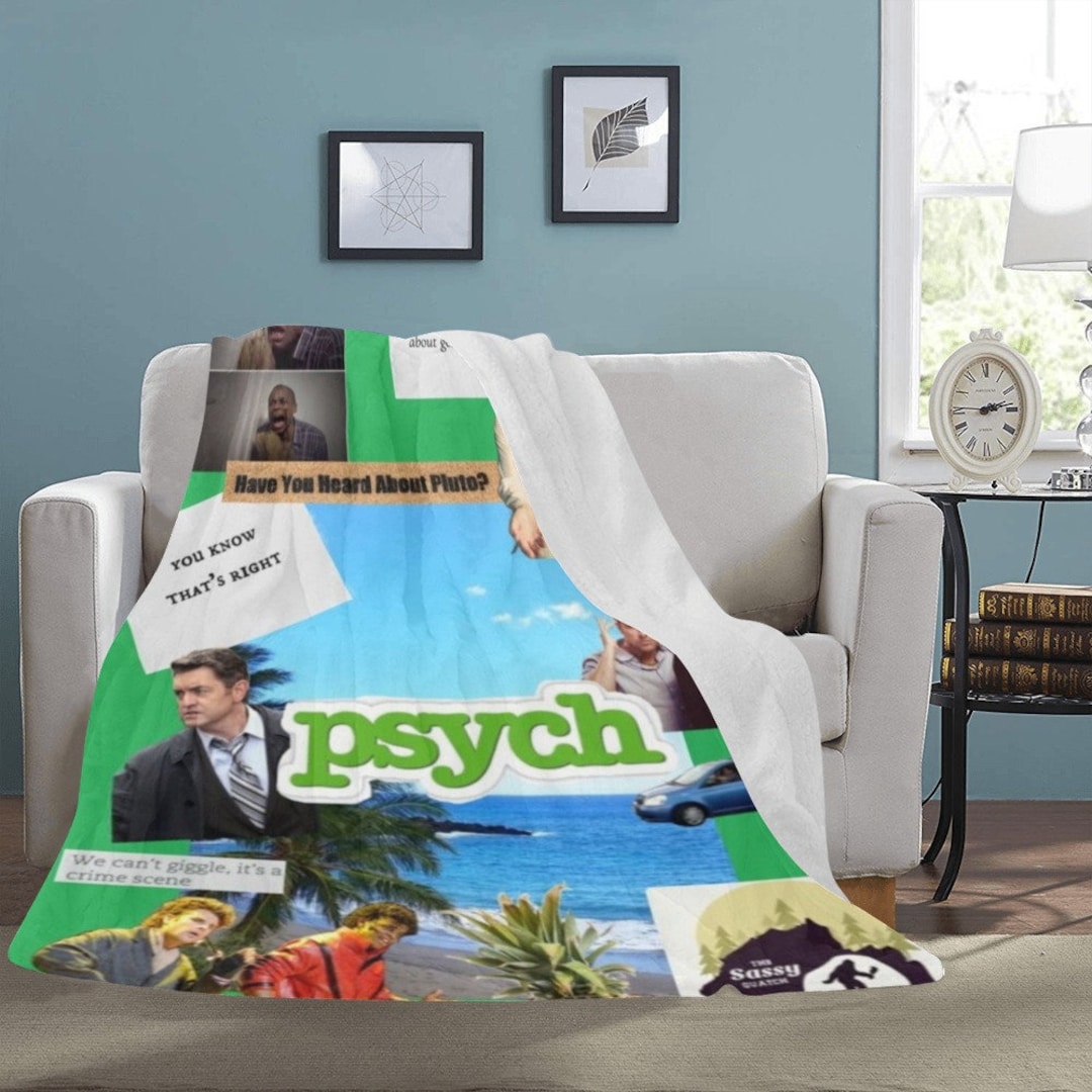 HUGE BEST PRICE Psych Blanket Fleece Travelling Actor Birthday Gifts - Etsy
