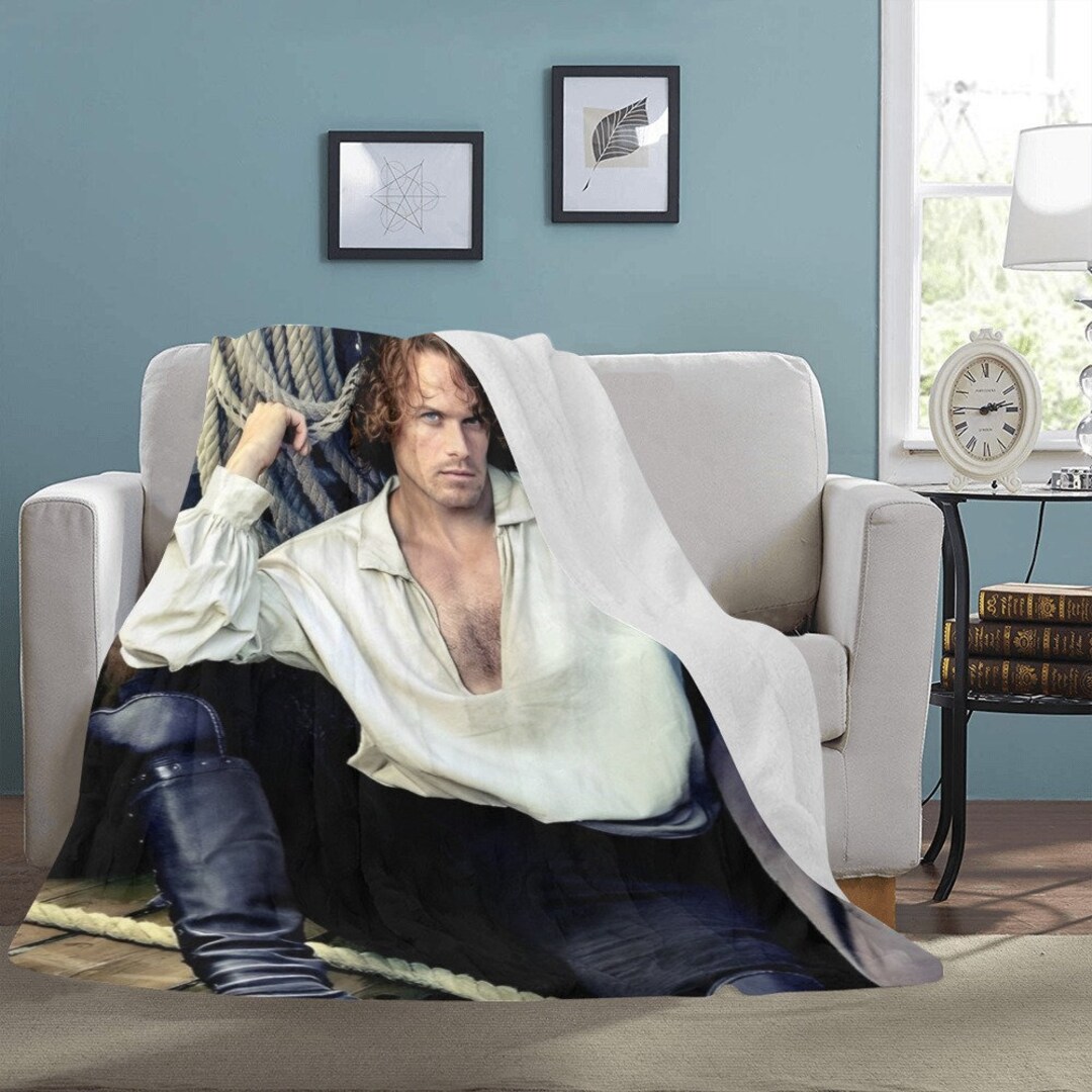 HUGE BEST PRICE Sam Heughan Blanket Fleece Travelling Birthday Gifts ...