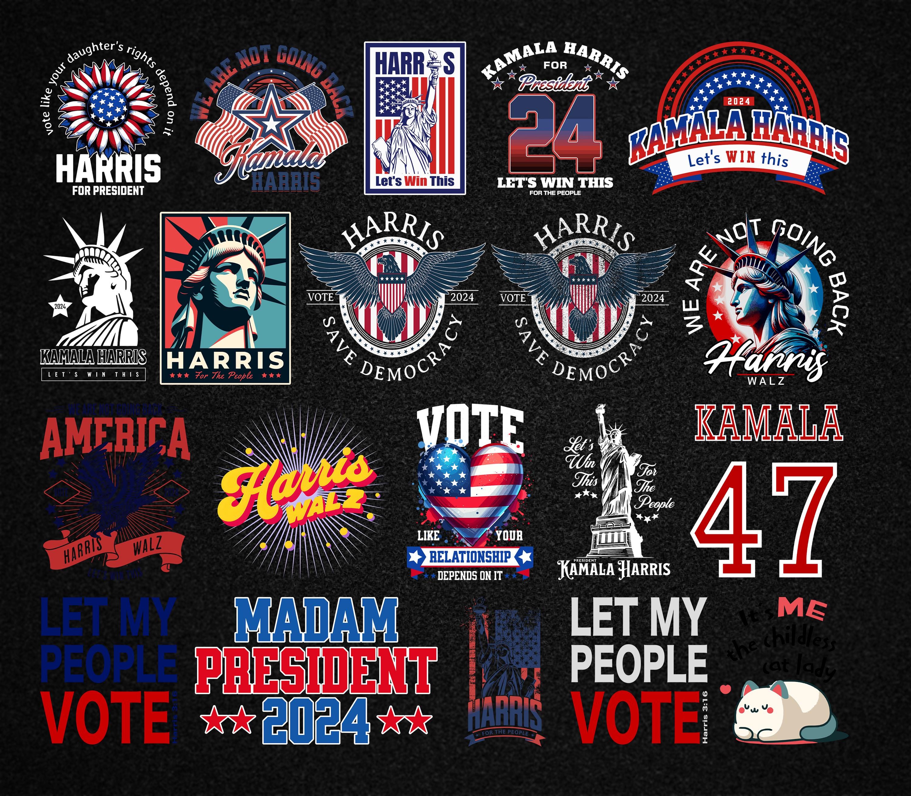 Kamala Harris 2024 Svg Bundle, Kamala Harris Svg, Madam President Svg ...