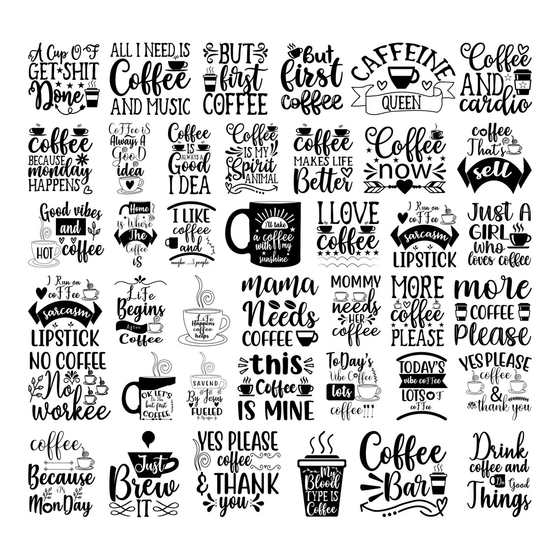 Coffee Svg Bundle, Coffee Svg, Mug Svg, Mug Svg Bundle, Morning Vibes ...