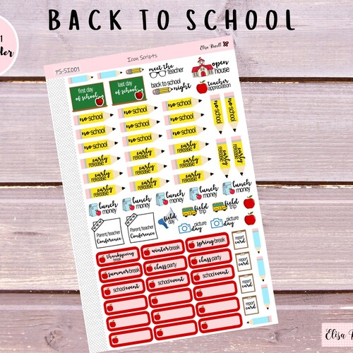 Blue Orange Floral Fall Mini Kit Weekly Planner Stickers for | Etsy